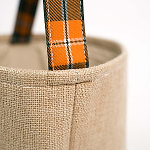 MT WORLD Kids Halloween Trick or Treat Bucket Reusable Canvas Halloween Tote Bag Personalized Candy Bucket Witch Hat Basket for Halloween Party Favor Supplies Gifts (Witch Hat)