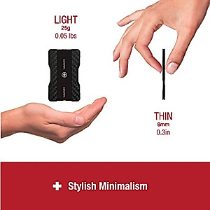 Slim Card Holder for Back of Phone with Integrated Elastic Phone Holder. Keep a Firm and Safe Grip on Your Phone and Store up to Eight (8) Credit Cards or Many Business Cards in Style