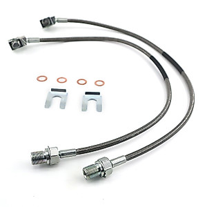 Front Stainless Brake Lines Compatible With 1971-1987 Chevy GMC C/K 10 15 20 K5 Blazer 4-6" Lift