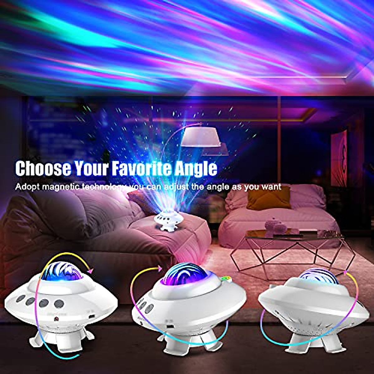Star Projector Galaxy Light Projector for Bedroom Adult Aurora Light Projector Bluetooth Music Speaker Northern Lights Star Projector Night Light with Remote Control for Baby Kids Party Birthday Gift