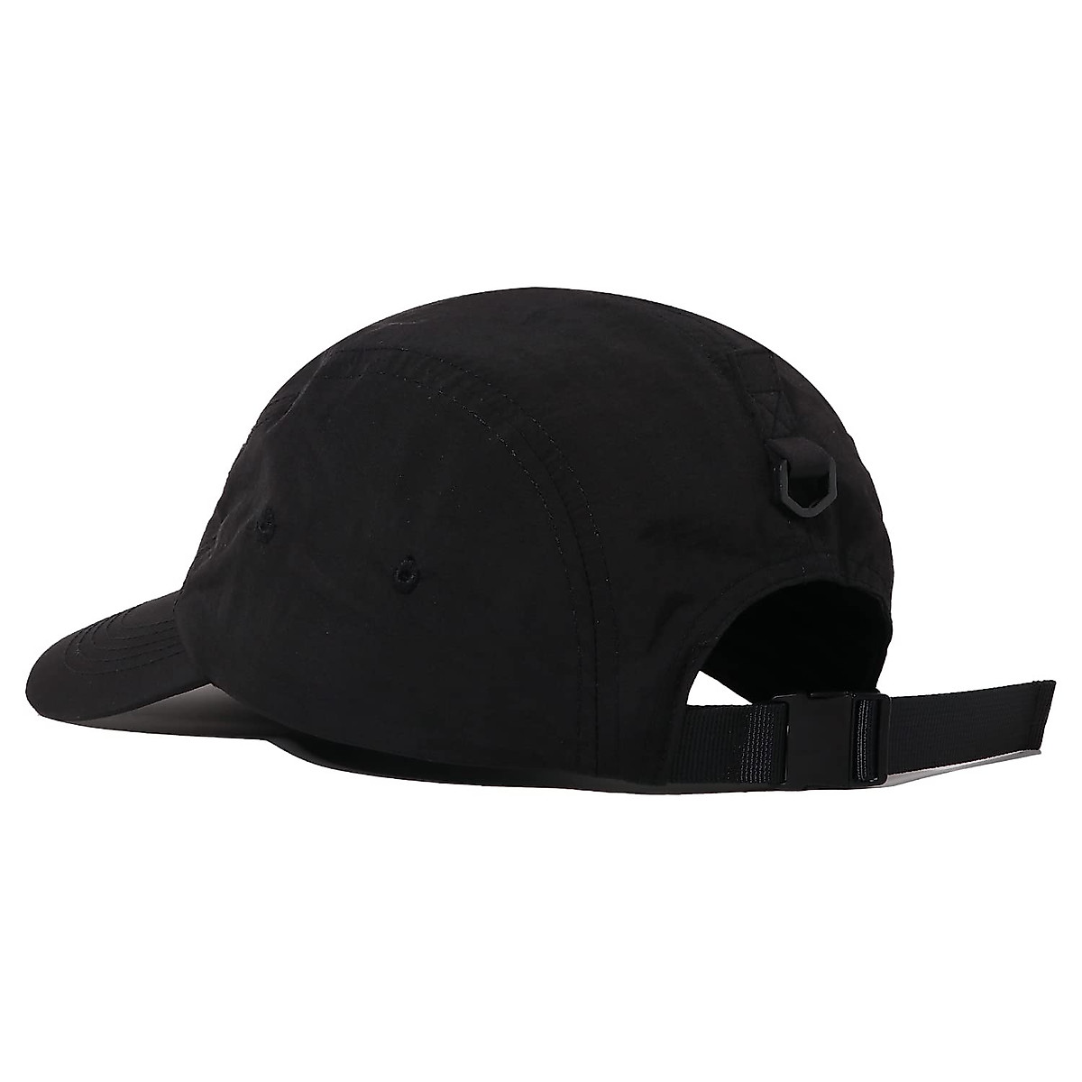 CLAPE Curved Brim 5 Panel Hat UPF50+ Sun Hats Quick Dry Outdoor Sports Run Cap (GD50-Black)