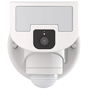 Outdoor Motion Sensor Tracking Floodlight WiFi Security LED Light Camera (White) Versonel Nightwatcher VSL95 Robotic, 1080p, NO Monthly Fees, Free App, Alexa, Google Assistant, Smart Things, 32GB SD