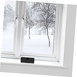 DOITOOL 20 pcs Bar Patio Locks Stopper Black Inside Security Door Bedroom Sash Safety Windows Adjustable Bars Office Stoppers Window Sliding Proof Keyless Lock