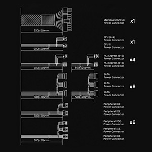 Zalman GigaMax 700W 80+ Bronze Certified PSU, Continuous Power with 120mm Ultra Quiet Silent Fan, 105° Capacitor, 5 Year Warranty