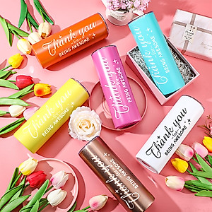 Sieral Thank You Gifts Thank You for Being Awesome Stainless Steel Travel Tumbler 20 oz Graduation Appreciation Employee Gift Father's Day Friends Mom Wife Coworker Women Men(Bright Colors, 12 Sets)