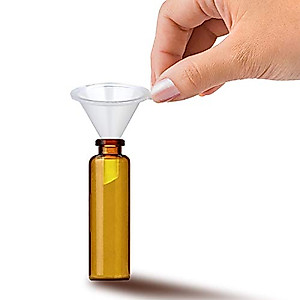 50 Pcs Mini Funnel TailaiMei Clear Plastic Funnels for Perfume Fragrance Essential Oils, Lab Bottles, Sand Art, Spices and Recreational Activities.