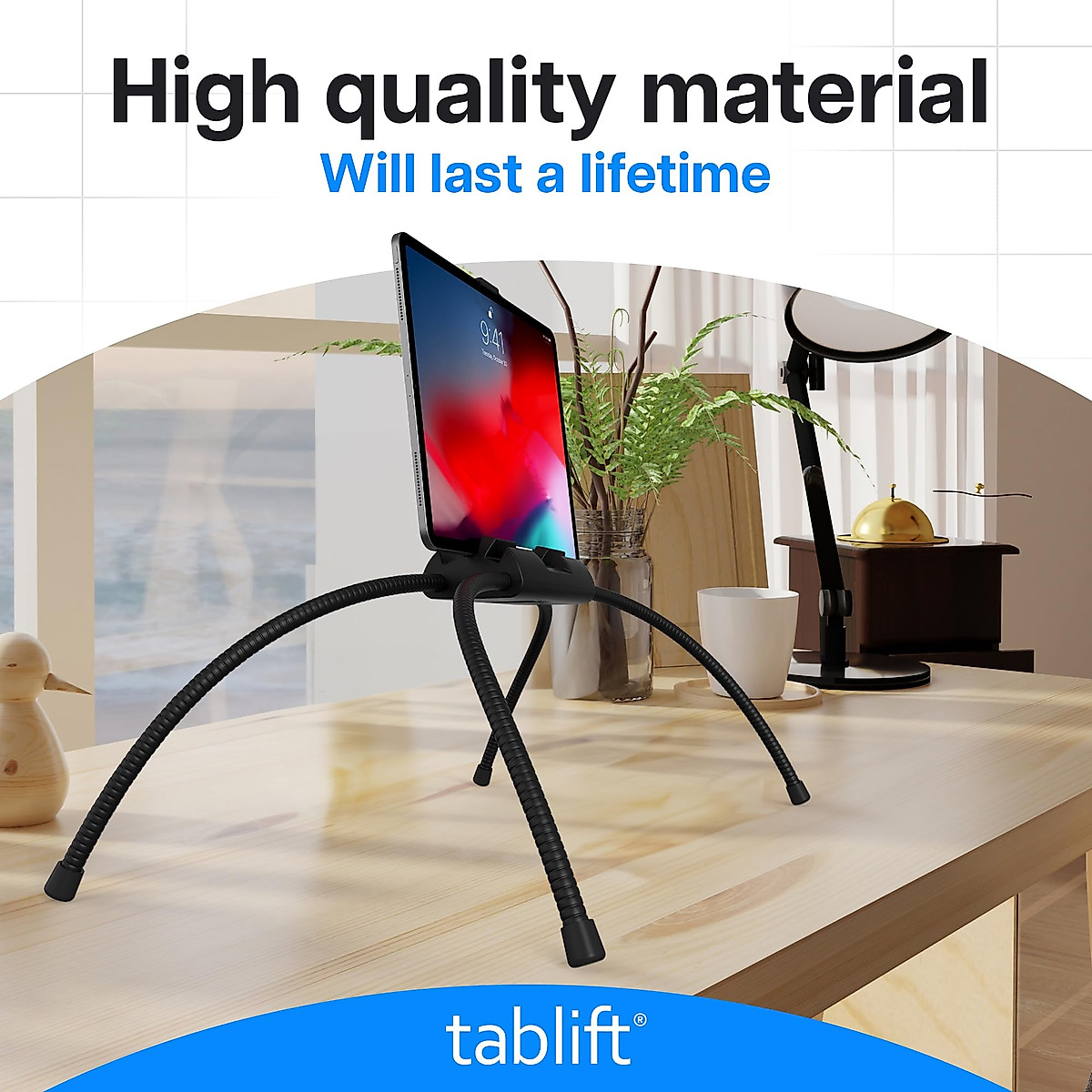 Tablift iPad Holder for Bed - Flexible Universal Tablet Stand - Mount - Bed or Table