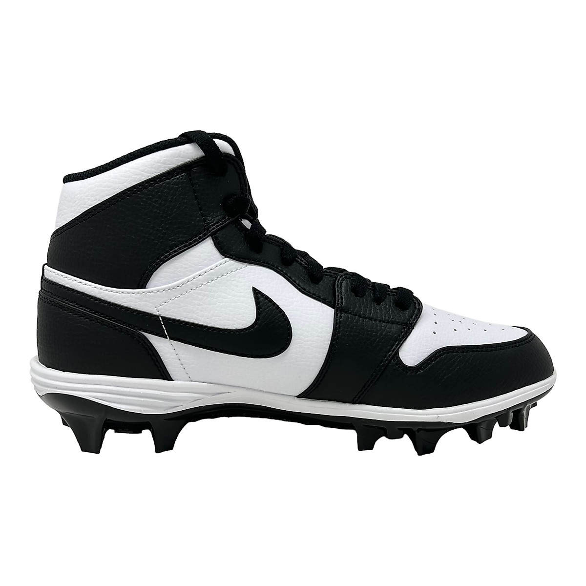 Nike Men's Jordan 1 Mid Td Soccer Cleats, White Black Black, 12