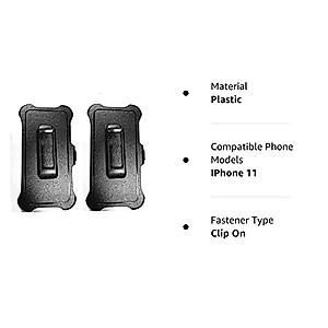 2 Pack Replacement Belt Clip Holster for OtterBox Defender Series Case Apple iPhone 11 (6.1")