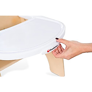 Foundations Easy Serve Low Wood Feeding Chair with Removable Tray and 3-Point Harness (7 Inch Seat Height)
