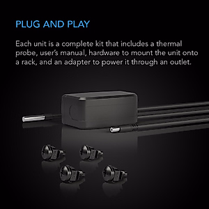 AC Infinity CLOUDPLATE T9, Rack Mount Fan Panel 3U, Exhaust Airflow, for Cooling AV, Home Theater, Network 19” Racks