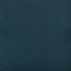 OSP Home Furnishings Detour Strap Square Storage Ottoman with Tray and Solid Wood Legs, Azure Fabric