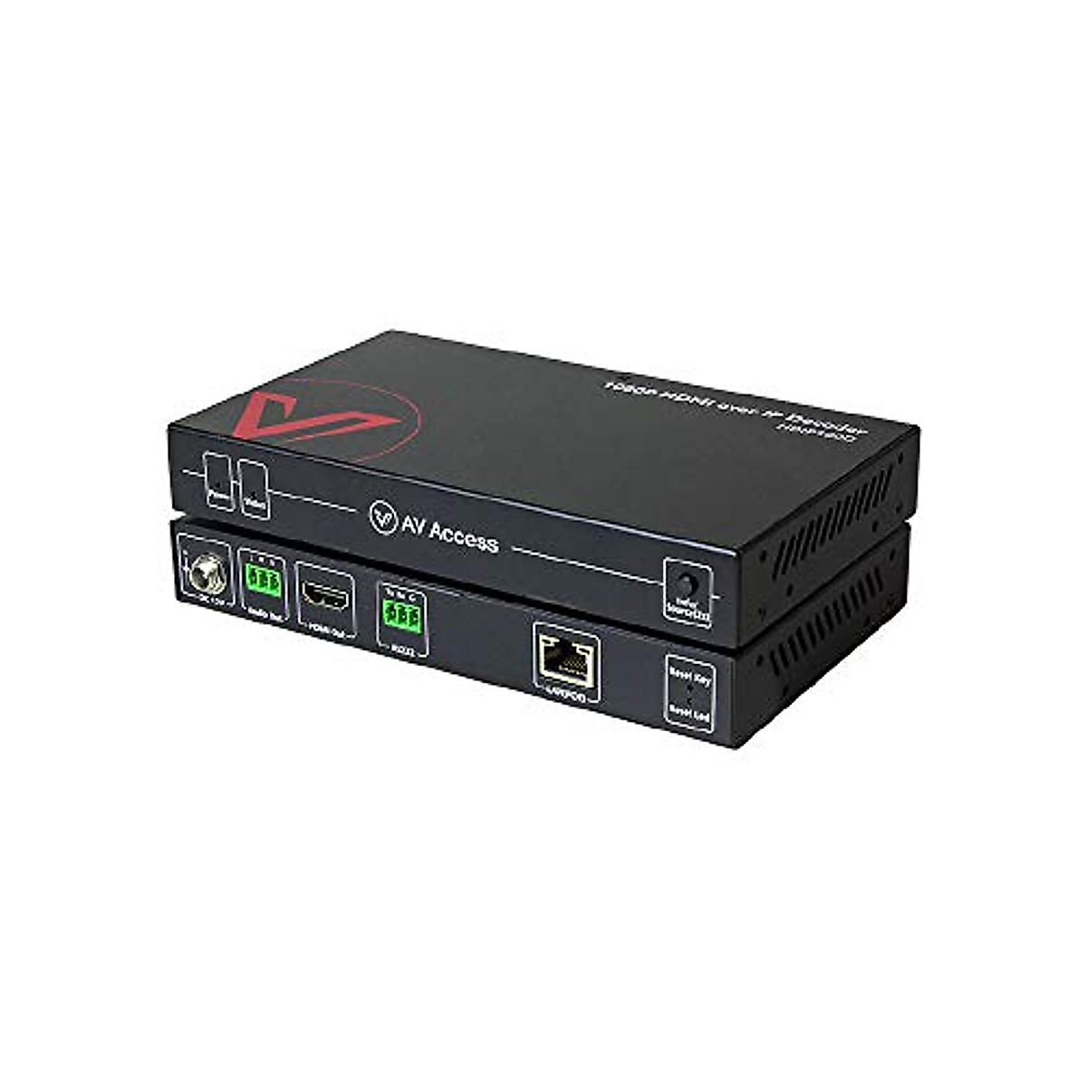 AV Access 1080P HDMI Extender over IP Decoder, Many to Many or Direct Cat5e/6/6a/7, 395ft (120m), Plug & play without configuration, Visual Control, Video wall, RS-232, Smartphone/Pc Control, HDCP