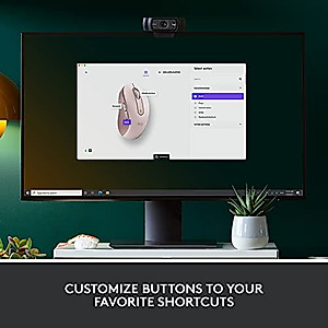Logitech Signature M650 Wireless Mouse - For Small to Medium Sized Hands, 2-Year Battery, Silent Clicks, Customizable Side Buttons, Bluetooth, for PC/Mac/Multi-Device/Chromebook - Rose