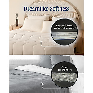 REST® Evercool® Cooling Comforter, Good Housekeeping Award Winner for Hot Sleepers, All-Season Lightweight Blanket to Quickly Cool Down, Snow Ivory - Full/Queen 90"x90"