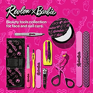 Revlon x Barbie Slant Tip Tweezer, Stainless Steel Hair Removal Makeup Tool (Packaging May Vary)