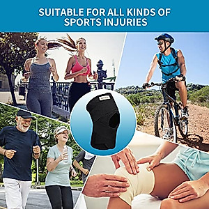 Galvaran Knee Brace with Side Stabilizers for Meniscal Tear Knee Pain ACL MCL Arthritis Injuries Recovery, Breathable Adjustable Knee Support for Men and Women