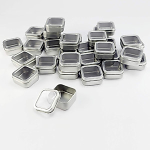 Square Metal Tins with Window Lids by Celebrate It, 30ct.