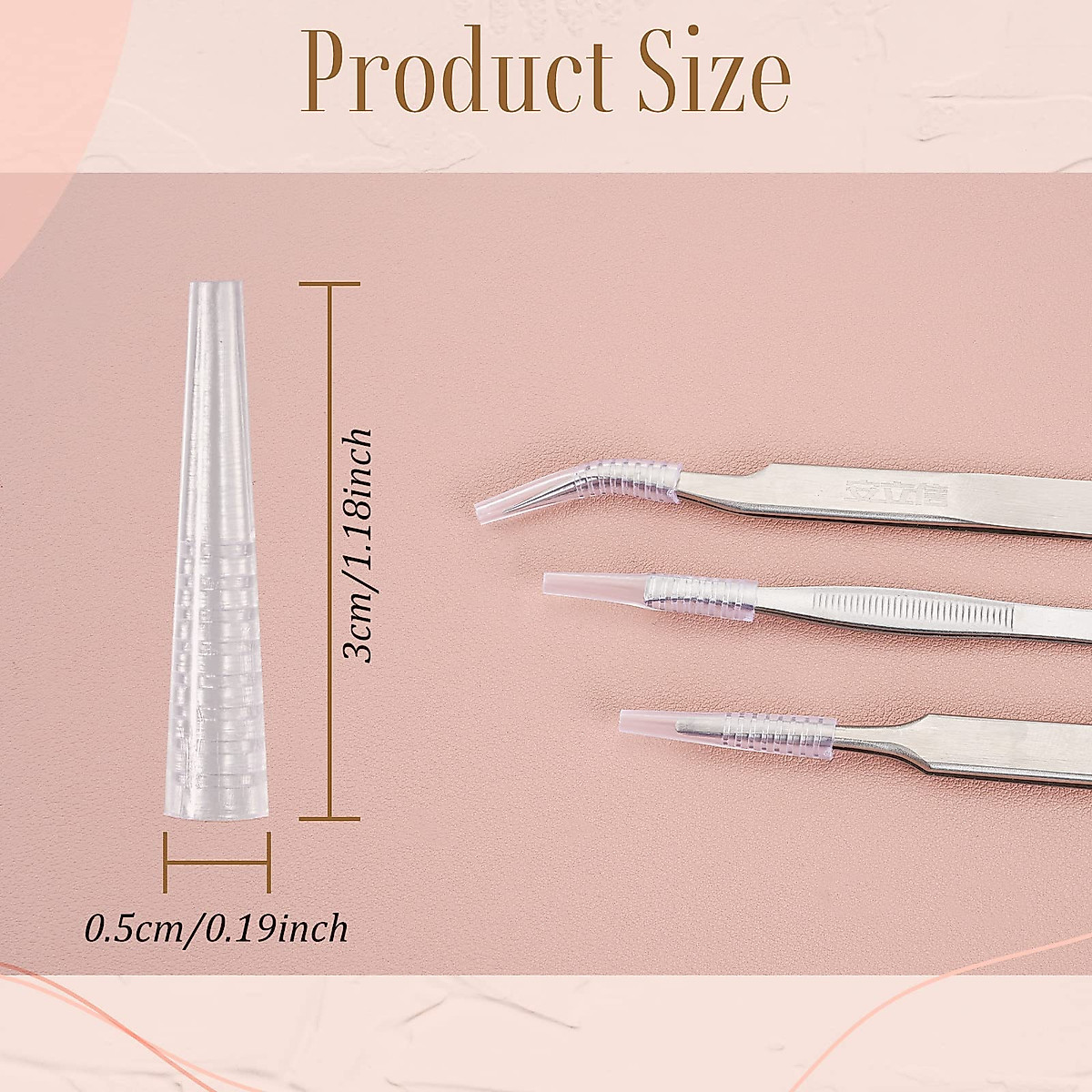FVVMEED 30 Pieces Tweezer Covers Grafting Eyelashes Tips Covers Transparent Plastic Protective Case to Protect Stainless Steel Straight Elbow Tweezers Cleaning Non-slip Eyelashes Auxiliary Tools