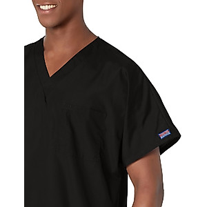 Cherokee Originals Unisex V-Neck Scrubs Shirt, Black, Large
