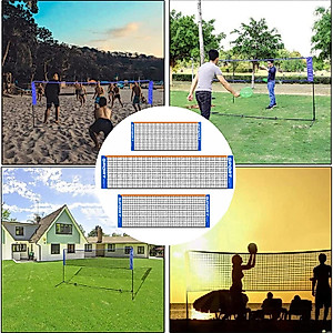 Portable Badminton Pickleball Net,Kids Adult Excellent Quality Volleyball/Pickleball/Tennis/Soccer Training Net Summer Indoor/Outdoor Fun Sports Net Used in Garden, Court Beach Backyard(6.1m)