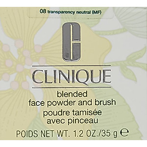 Clinique Blended Face Powder plus Brush, No. 08 Transparency Neutral, 1.2 Ounce