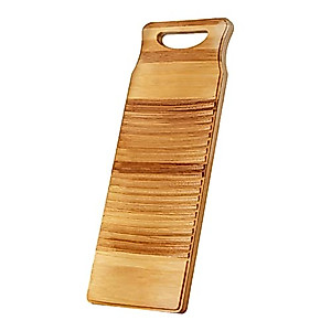 Cabilock Washboard Thickened Wooden Washboard for Laundry Home Wooden Laundry Washboard
