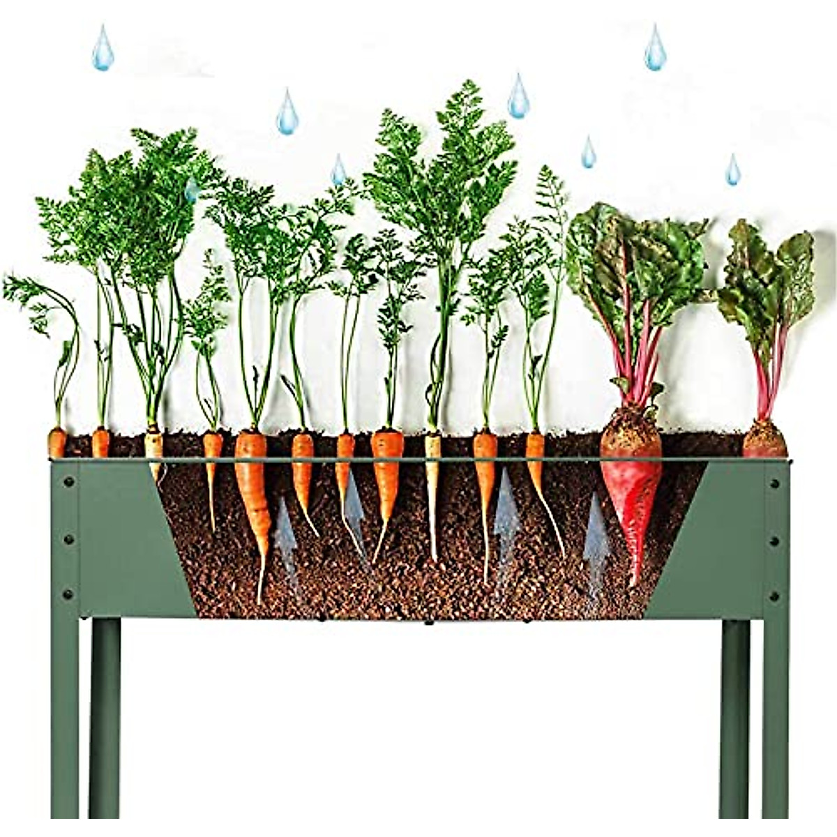 Raised Garden Bed for Vegetables Elevated Planter Box with Legs Outdoor ...