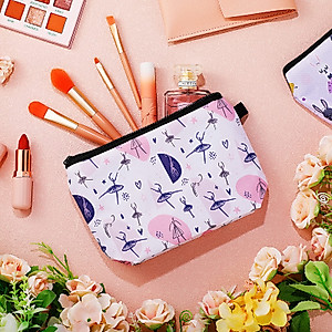 Saintrygo 6 Pack Cute Cosmetic Ballet Bag Ballet Girl Dance Gifts Dance Makeup Bag Adorable Travel Ballet Pouch Dance Cosmetic Case Toiletry Organizer for Girls Women Dancer, 6 Styles