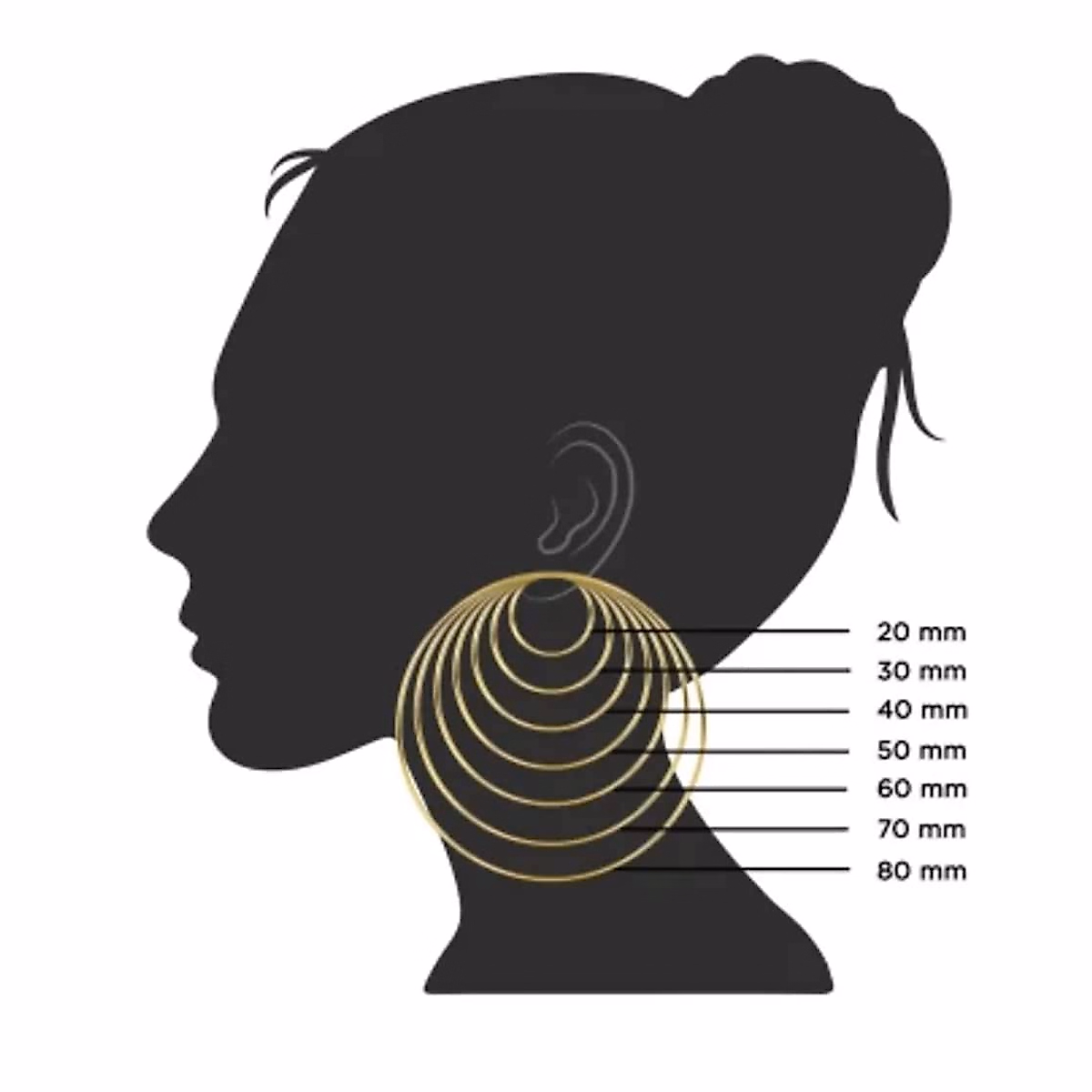 Gemini Ladies Jewelry Platinum White Gold Plated Big Round Hoop Crystal Pierce Earring Sz 4cm Silver