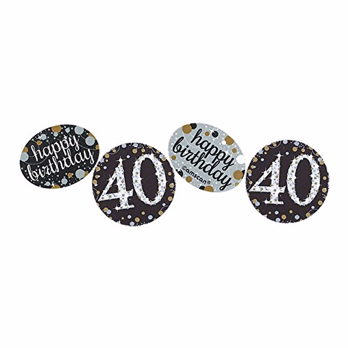 Over the Hill 'Sparkling Celebration' 40th Birthday Confetti Value Pack (3 types)
