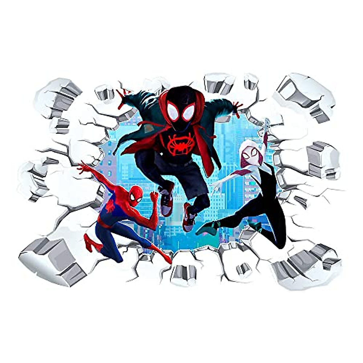 CATCOQ Superhero Wall Stickers DIY Removable Cartoon Wall Decals Decoration Boys Bedroom Living Room for Kids Nursery