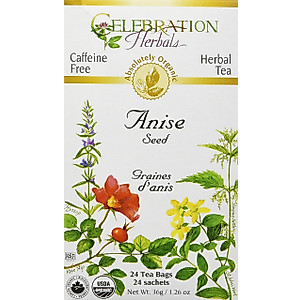 Celebration Herbals Organic Anise Seed Tea Caffeine Free, 24 Herbal Bags