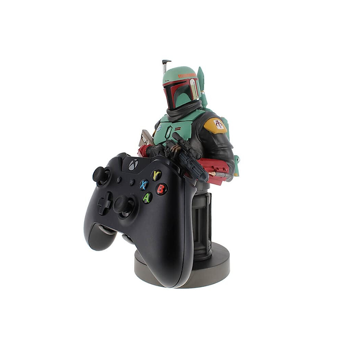 Exquisite Gaming: The Mandalorian: Boba Fett - Original Mobile Phone & Gaming Controller Holder, Device Stand, Cable Guys, Licensed Figure