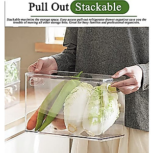 bealy Can Organizer for Refrigerator,Refrigerator Organizer Bins,Extra Large Stackable Fridge Organizer,Pantry, Makeup,Bathroom Organizer