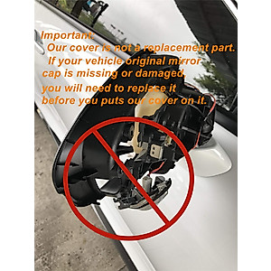 eLoveQ Gloss Black Top Half Mirror Cover Covers For 2017-2019 Ford F-250 F-350 F-450 SuperDuty (DO NOT FIT F-150)