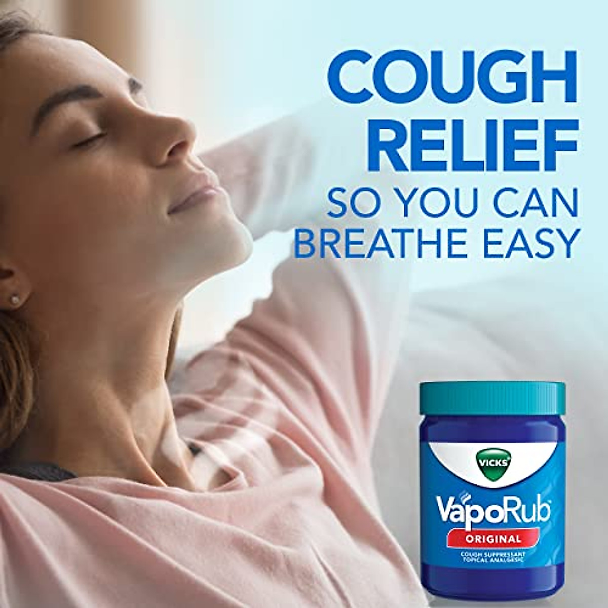 Vicks VapoRub, Chest Rub Ointment, Relief from Cough, Cold, Aches, & Pains with Original Medicated Vicks Vapors, Topical Cough Suppressant, 1.76 Ounce (Pack of 3)