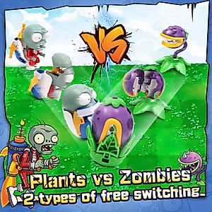 Maikerry Plants and Zombies Toys vs Egg Transformation Series Assembled Toys Action Figures Set Gift Game Fan Party Birthday Gifts Zombie PVZ Toys Figurines for Boys Girls