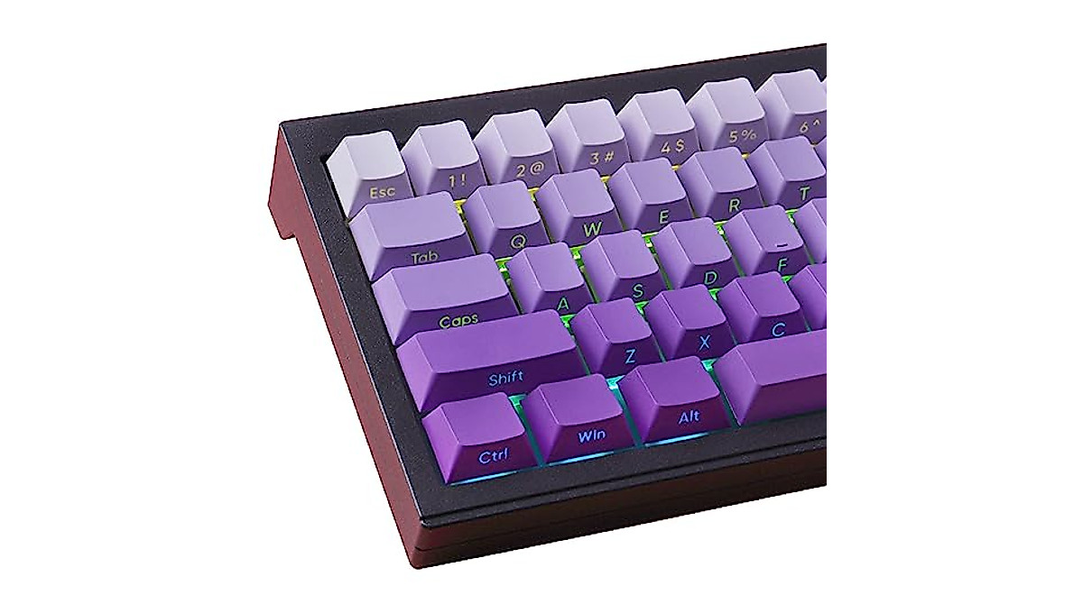 Tsungup PBT Keycaps - Purple Gradient Cherry Profile for Mechanical ...