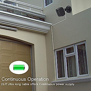 3 Pack 26FT Power Extension Cable Works for Wyze Cam V4/V3,WyzeCam,WyzeCam Pan,WYZE Cam OG,KasaCam Indoor,NestCam Indoor,Blink,Cloud Cam,USB to Micro USB Durable Charging Cord for Security Camera