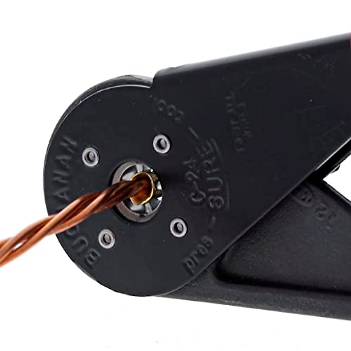 IDEAL INDUSTRIES INC. C24 Four-Way Crimp Tool – Spring Loaded, Fingertip Adjustment Wire Crimper for Two Connector Sizes