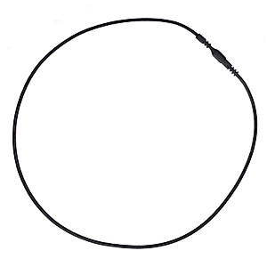uGems 10 18-inch Black Silicone Rubber Tubing Cord Necklaces with Locking Clasp 2mm