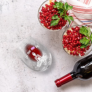 Funny Wine Glasses - Stemless Funny Wine Glasses for Women, Cute Wine Glass for Best Friend Gag Gift, Stemless 17oz with Gift Box, White Elephant Gifts for Hilarious Party, Event, Hosting Fun