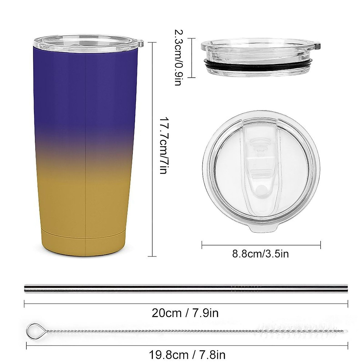 Custom Car Tumbler,Tumblers Stainless Steel 20.8oz,Personalized Football Cup,Sports Travel Coffee Mug,Customized Presents Gifts for Mother's Day Friends Fan Players Coach Lovers,Custom Number and Name