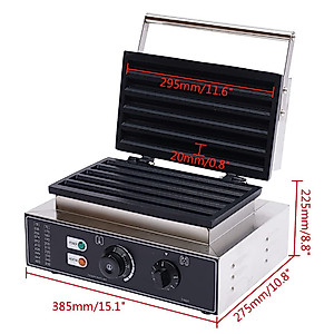 Electric Churro Maker Machine Make 5 Slices Spanish Churros, Commercial Spanish Churros Maker, Adjustable Temperature, Nonstick Hotplate for Blintzes, Roti, Tortilla, Eggs