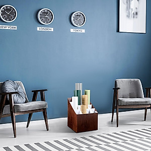 Patelai Blueprint Storage Organizer, Construction Plan Holder, Vertical File Box, Poster Storage Map Holder Station for Office School, 16 Slots(1 Pack)