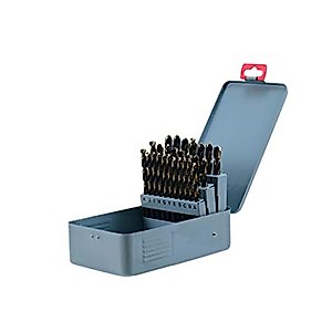 Shars A to Z 26 Pcs HSS Heavy Duty Black & Gold Finish Jobber Drill Set 135° Point Angle 404-2934 S)
