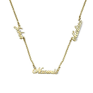Oak&Luna Personalized Multiple Necklace with Names - Custom Jewelry