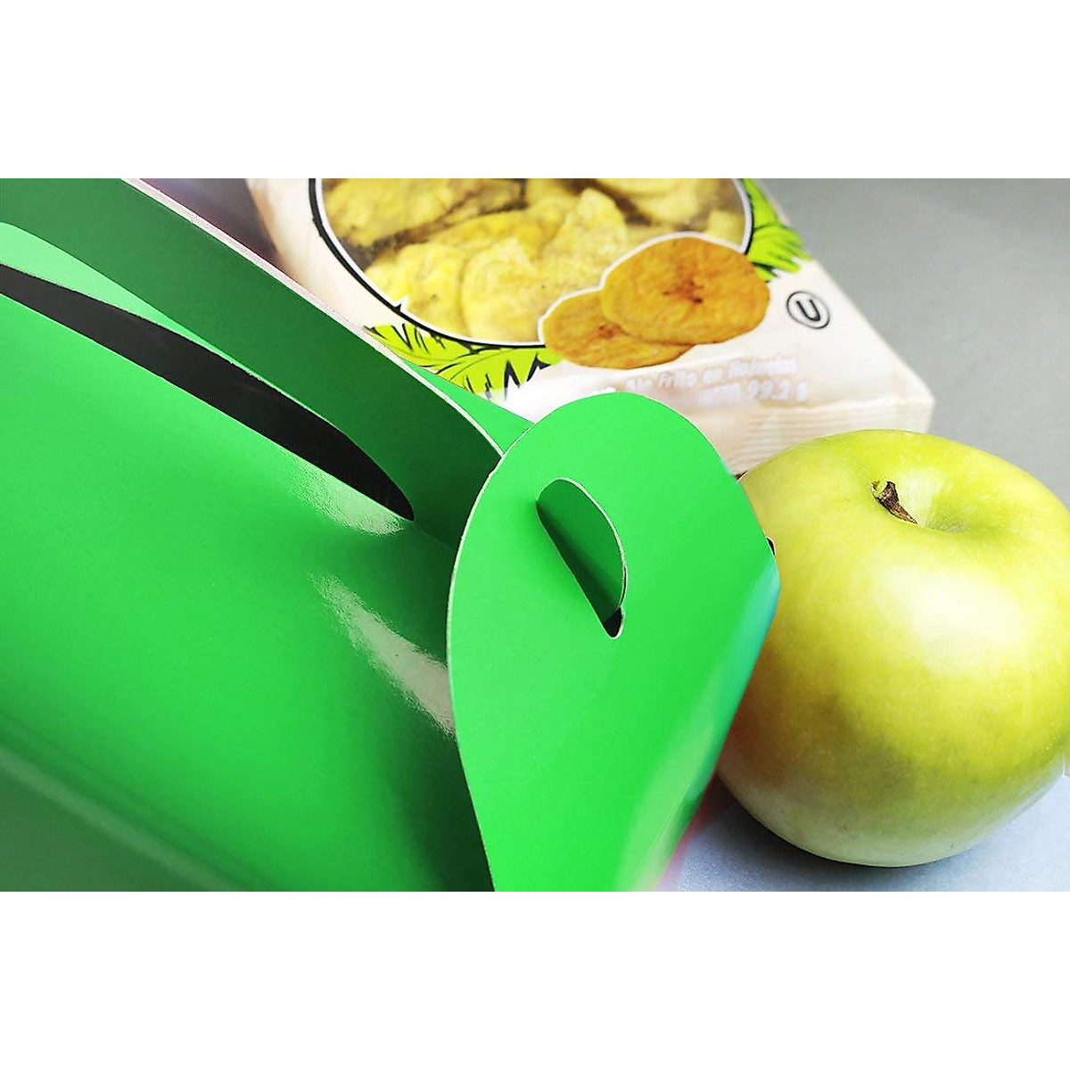 Pack of 24 Paper Treat Boxes - Gable Favor Boxes - Fun Party Play Goodie Boxes - 2 Dozen Bright Green Birthday Party Shower Loot Gift Boxes - 24 Count - 6.2 x 3.5 x 3.6 Inches