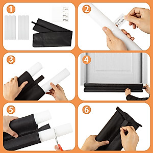 Draft Door Stopper 36 Inches, Draft Guard for Interior Door, Heavy Duty Door Sweep, Sound Proof Reduce Noise Keeping Warm in and Cold Out, Thicker Door Draft